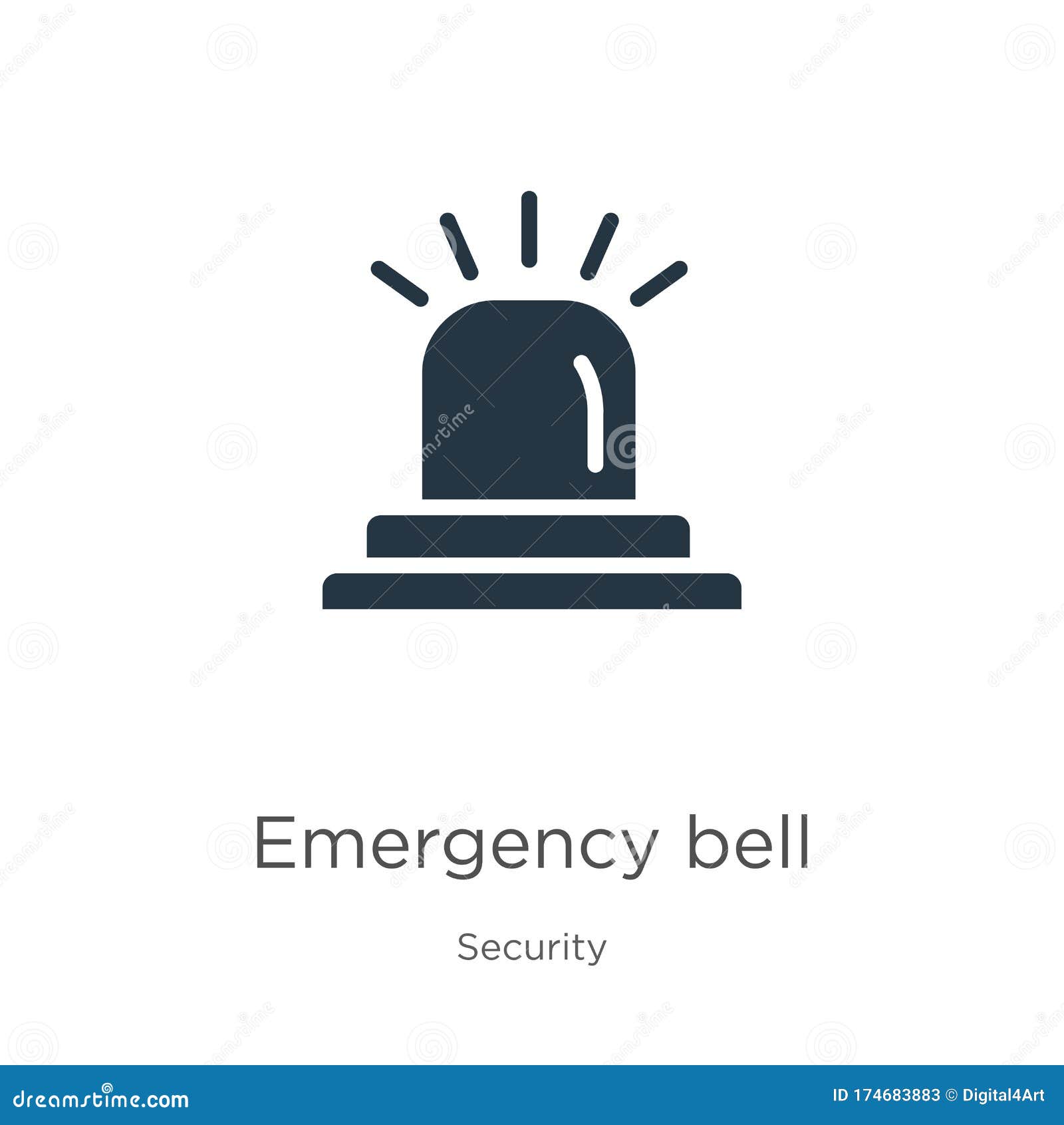 Emergency Bell Icon Vector. Trendy Flat Emergency Bell Icon from ...
