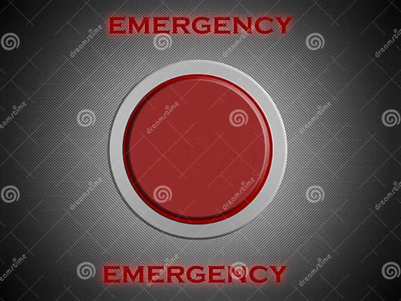 Emergency big red button stock illustration. Illustration of computer ...