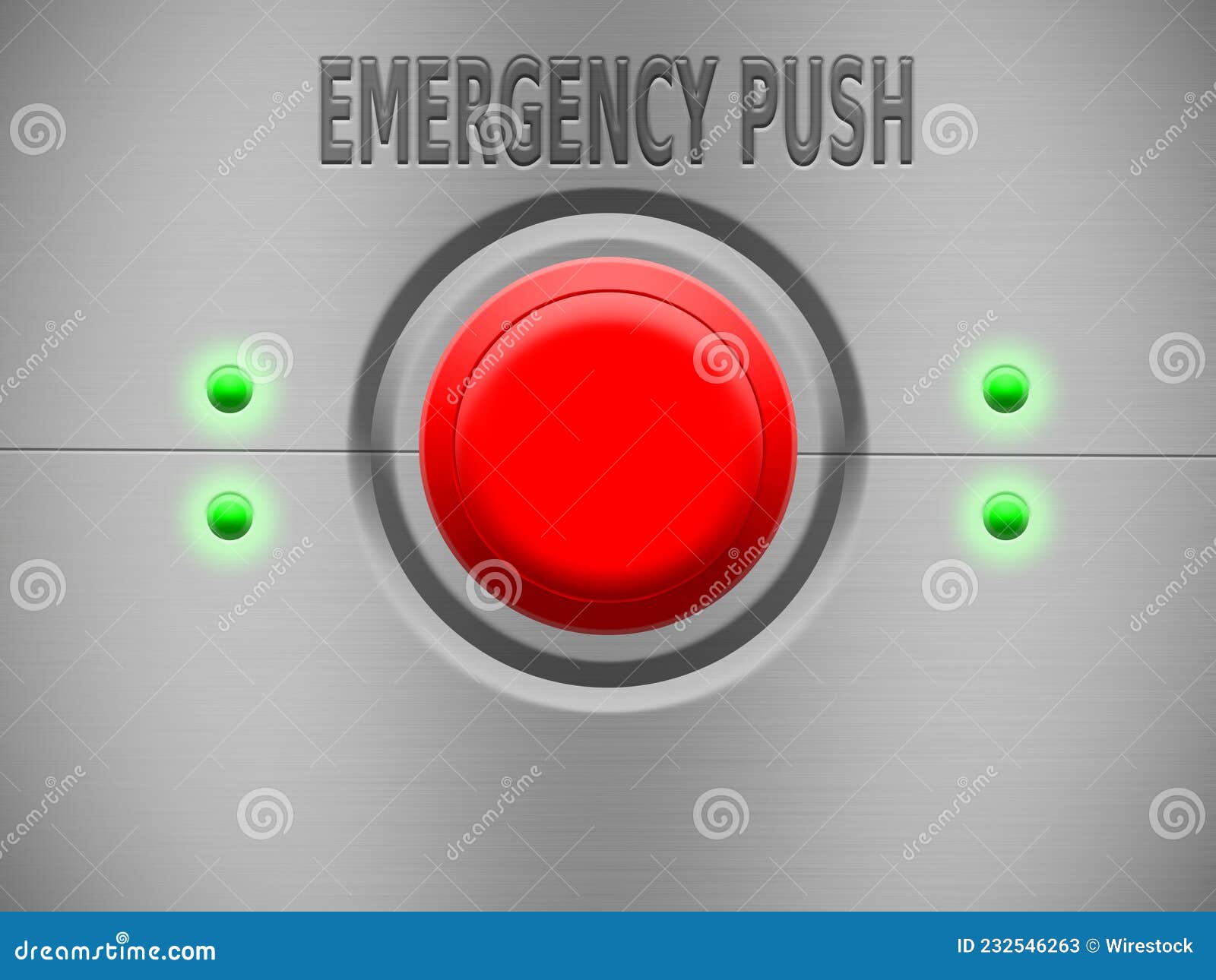 Emergency big red button stock illustration. Illustration of safety ...