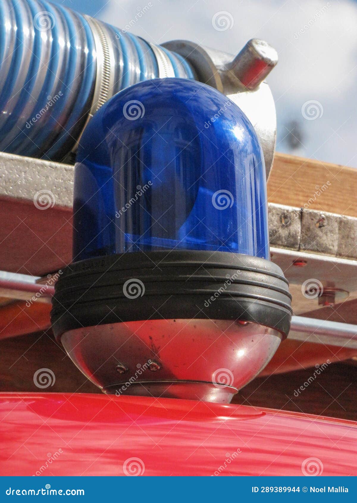 Emergency blue light stock photo. Image of close, motor - 289389944
