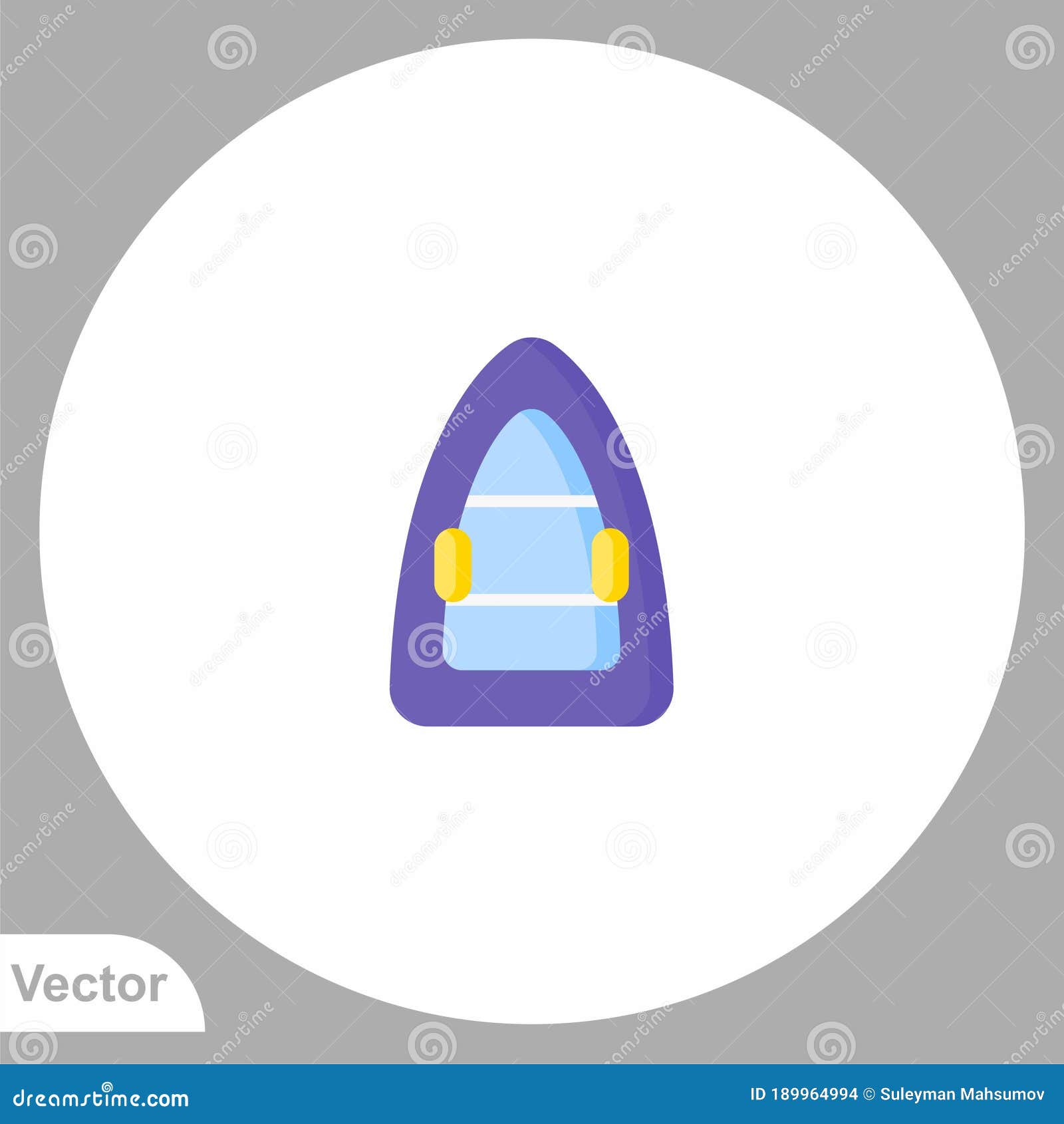 Emergency Boat Vector Icon Sign Symbol Stock Vector - Illustration of ...
