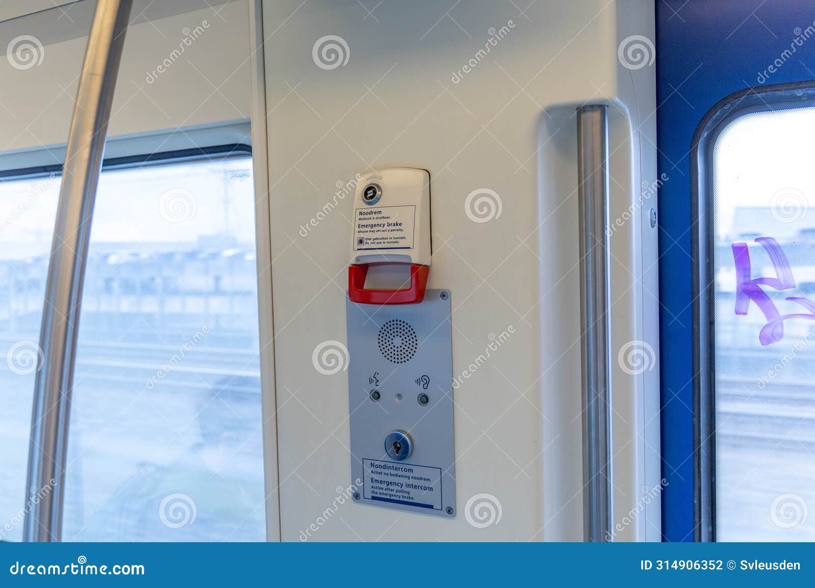 Emergency Train Stop Button In Dubai Metro Editorial Photo ...