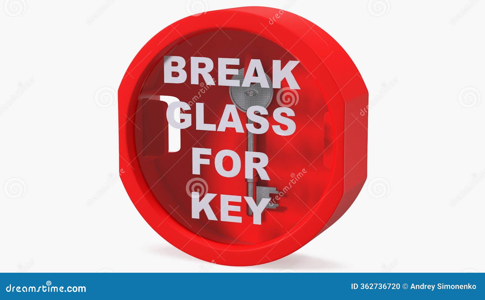 Emergency Break Glass Key Holder Display Case Stock Photo - Image of ...