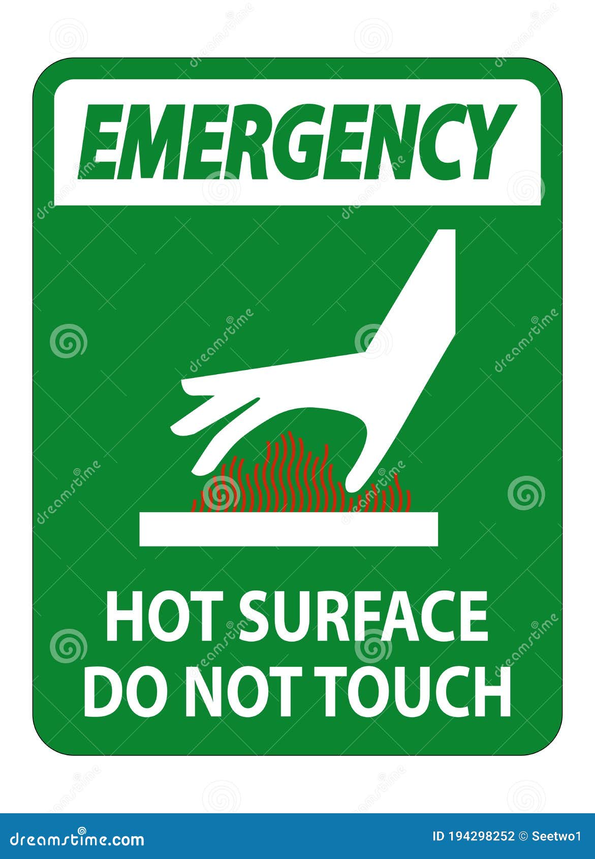 Emergency Burn Hazard,Hot Surface,Do Not Touch Symbol Sign Isolate on ...
