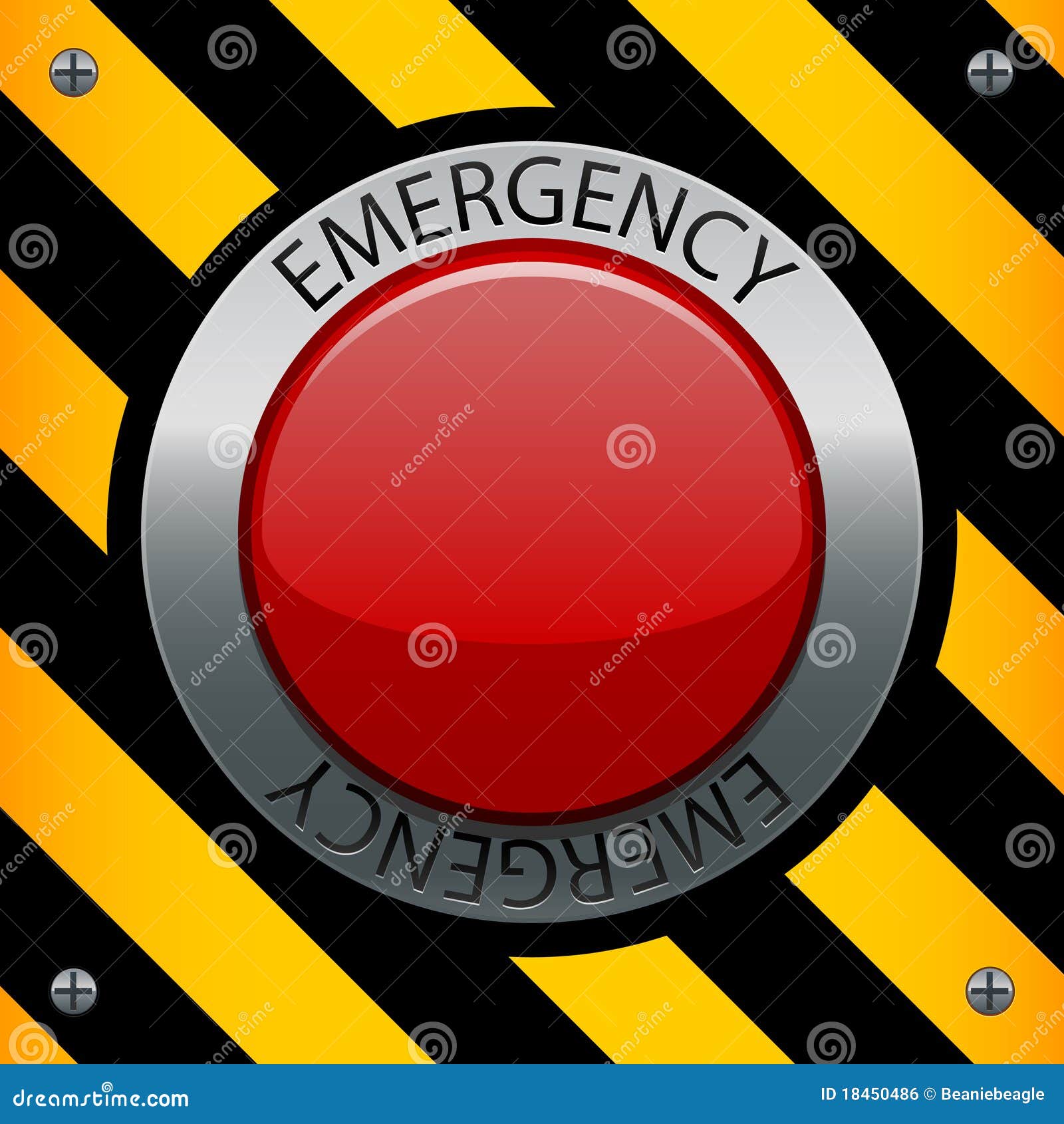 Emergency Button stock vector. Illustration of danger - 18450486