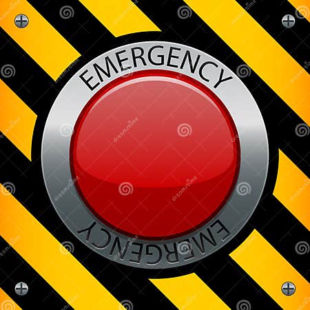 Emergency Button stock vector. Illustration of danger - 18450486