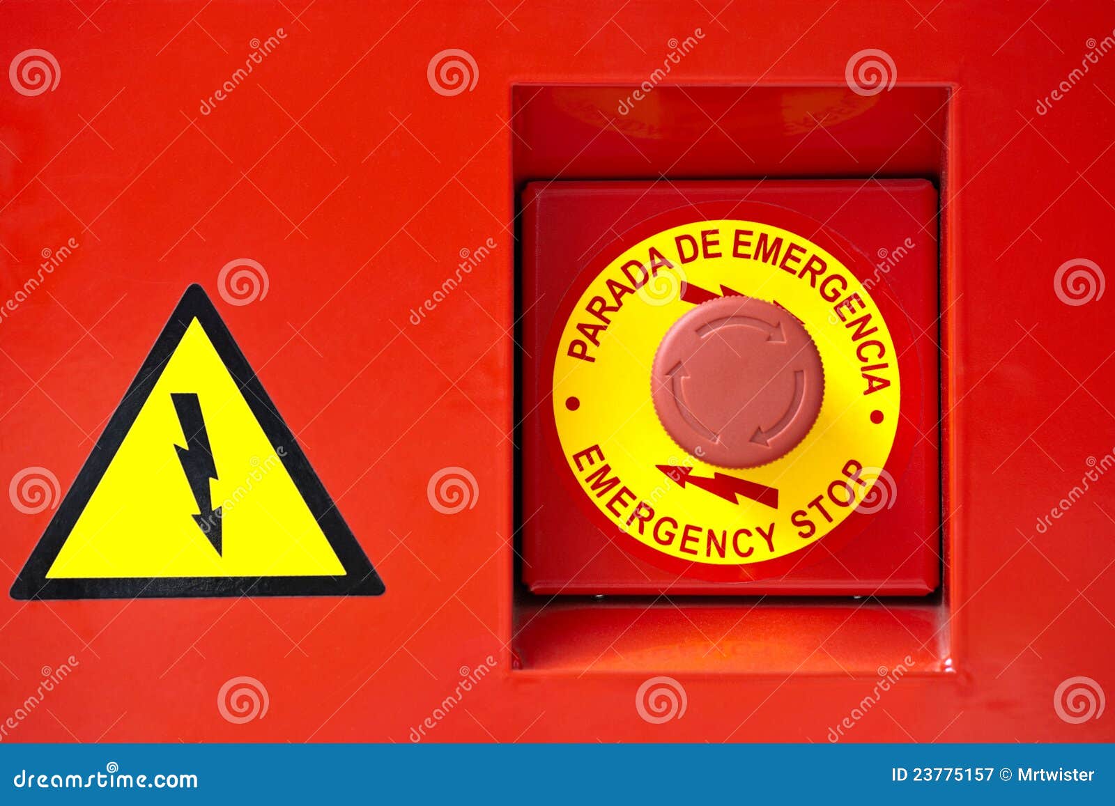 Emergency button stock image. Image of button, equipment - 23775157