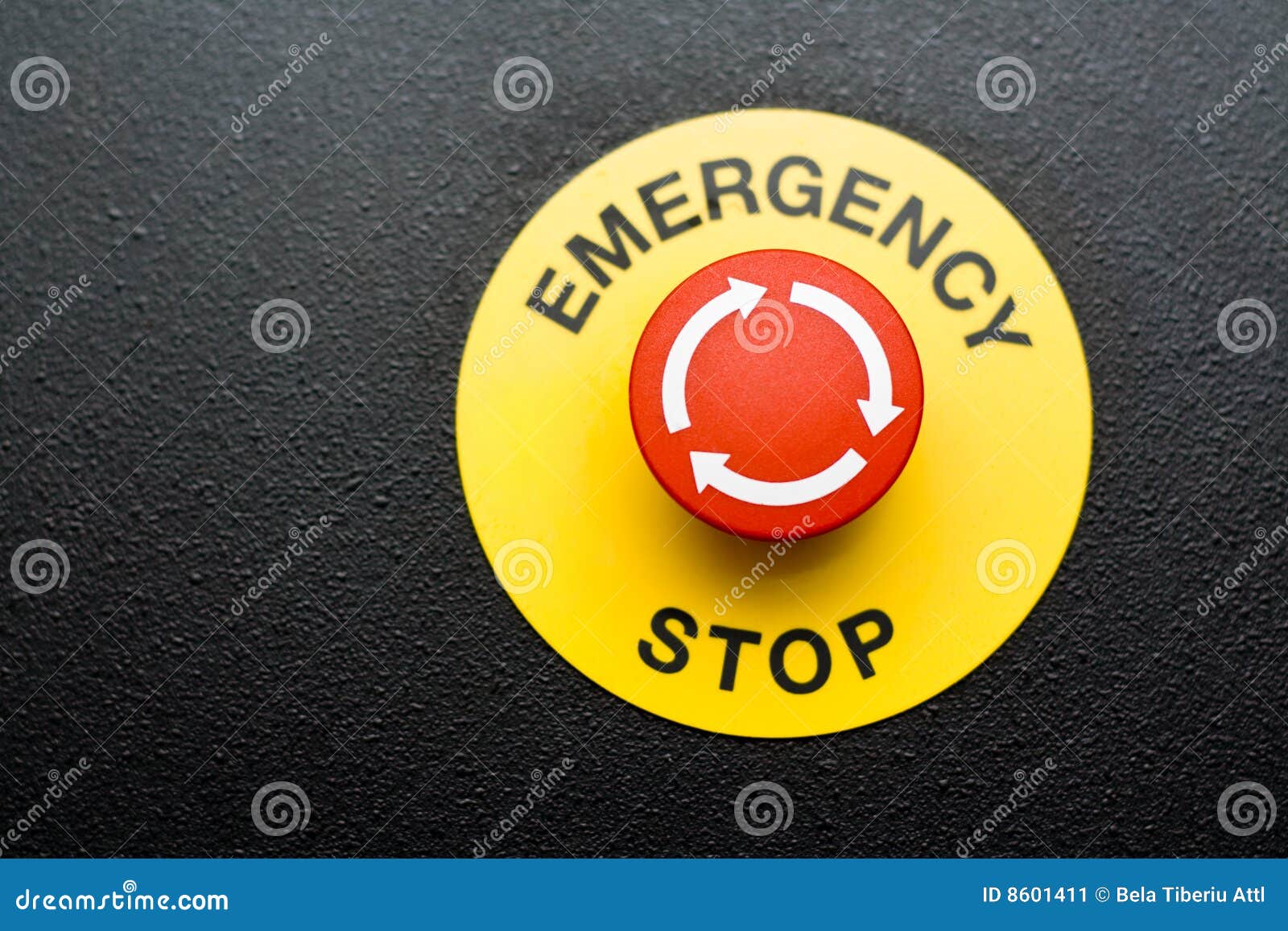 Emergency button stock image. Image of round, press, machine - 8601411