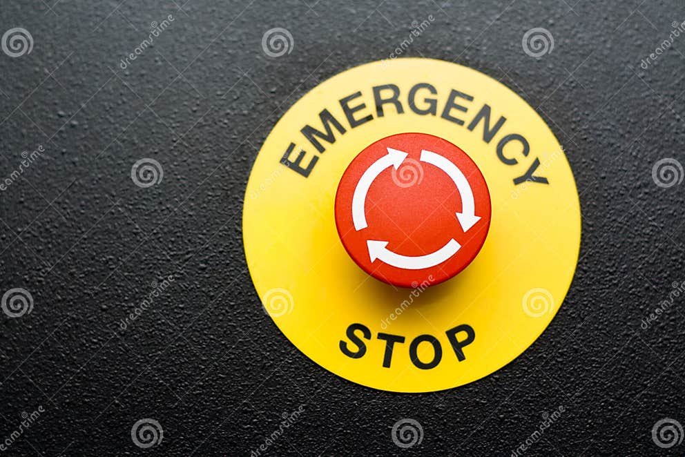 Emergency button stock image. Image of round, press, machine - 8601411