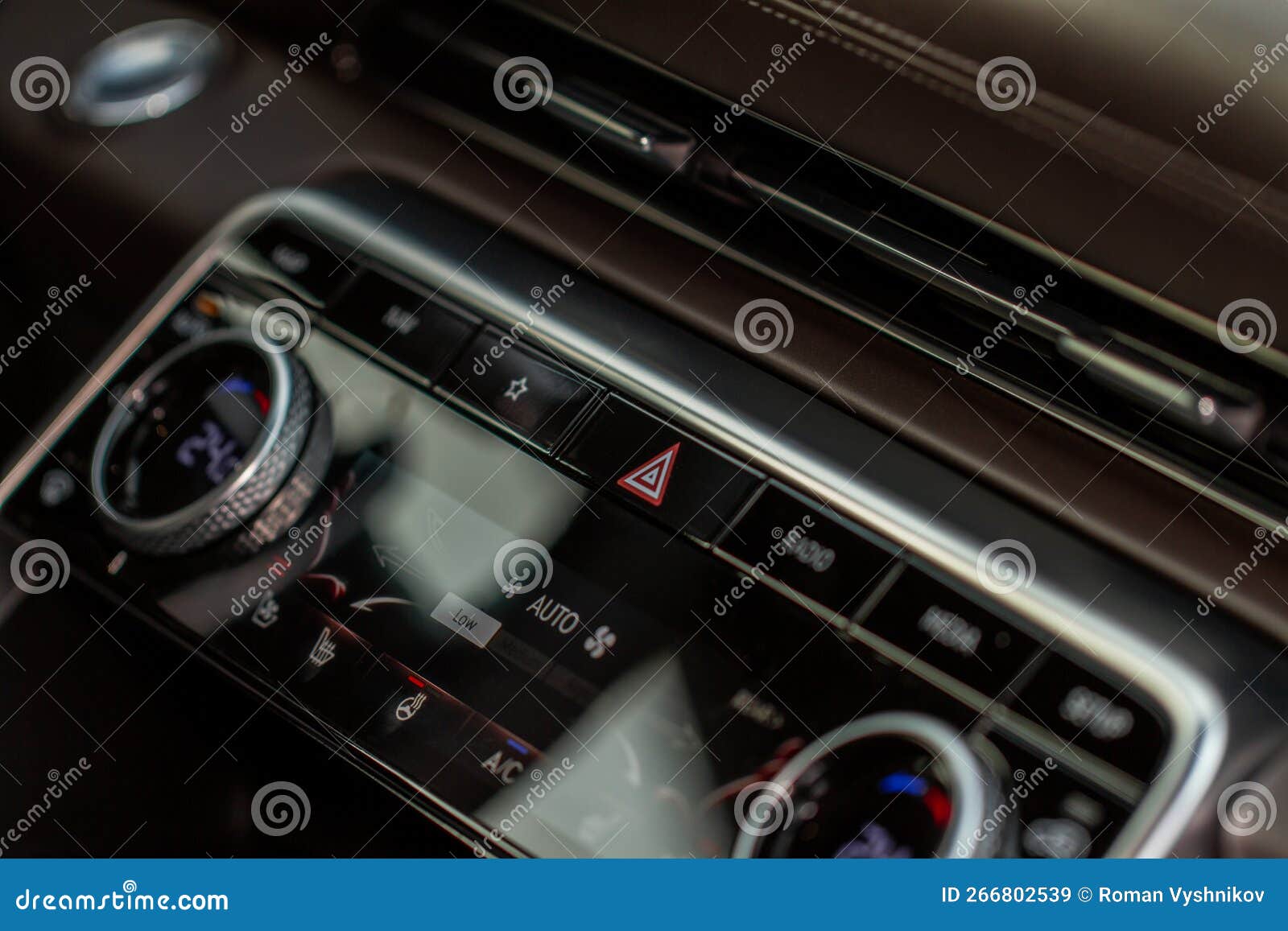 Emergency Button in Car, Hazard Light. Stock Image - Image of accident ...