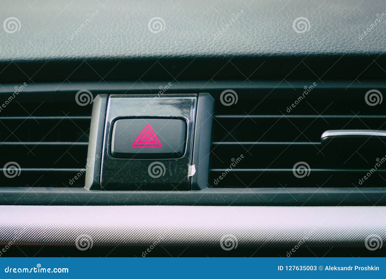 Emergency Button on the Car Panel Stock Image - Image of equipment ...