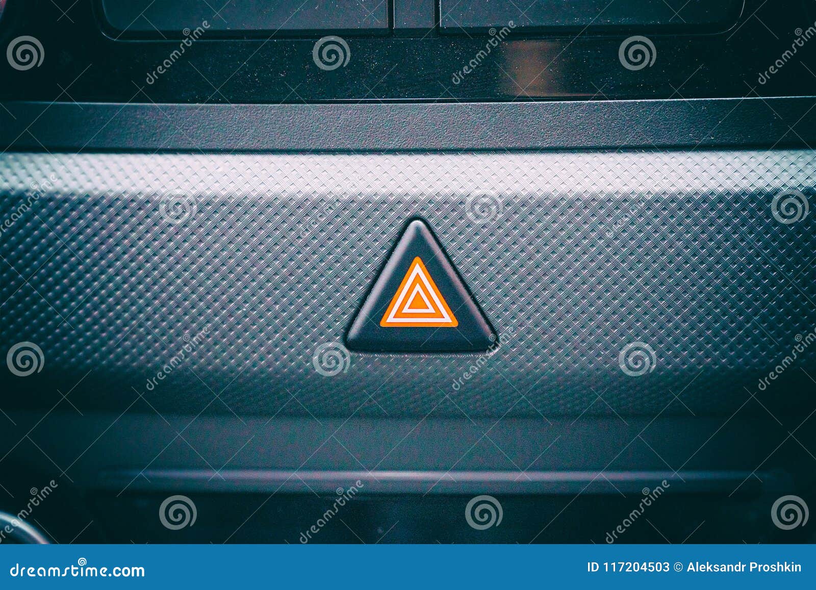Emergency Button on the Car Panel Stock Image - Image of alarm ...
