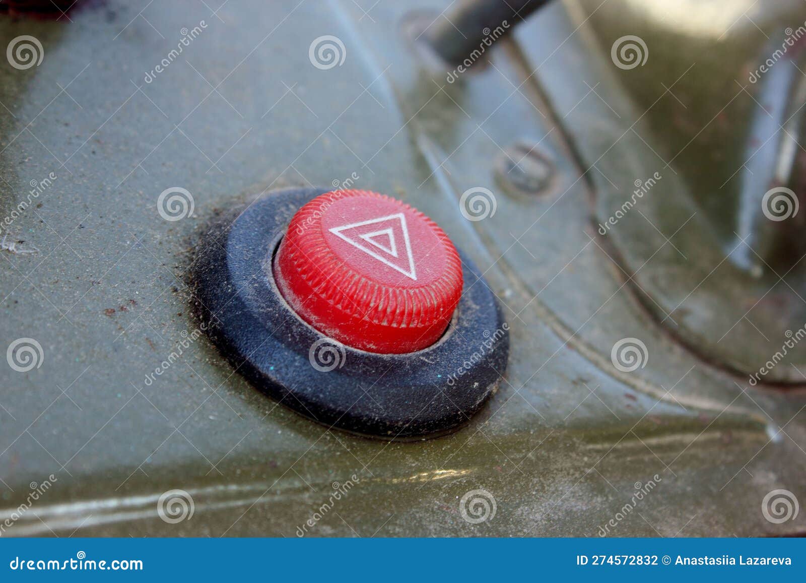 Emergency Button on the Car Panel. the Button for Turning Off, Turning ...