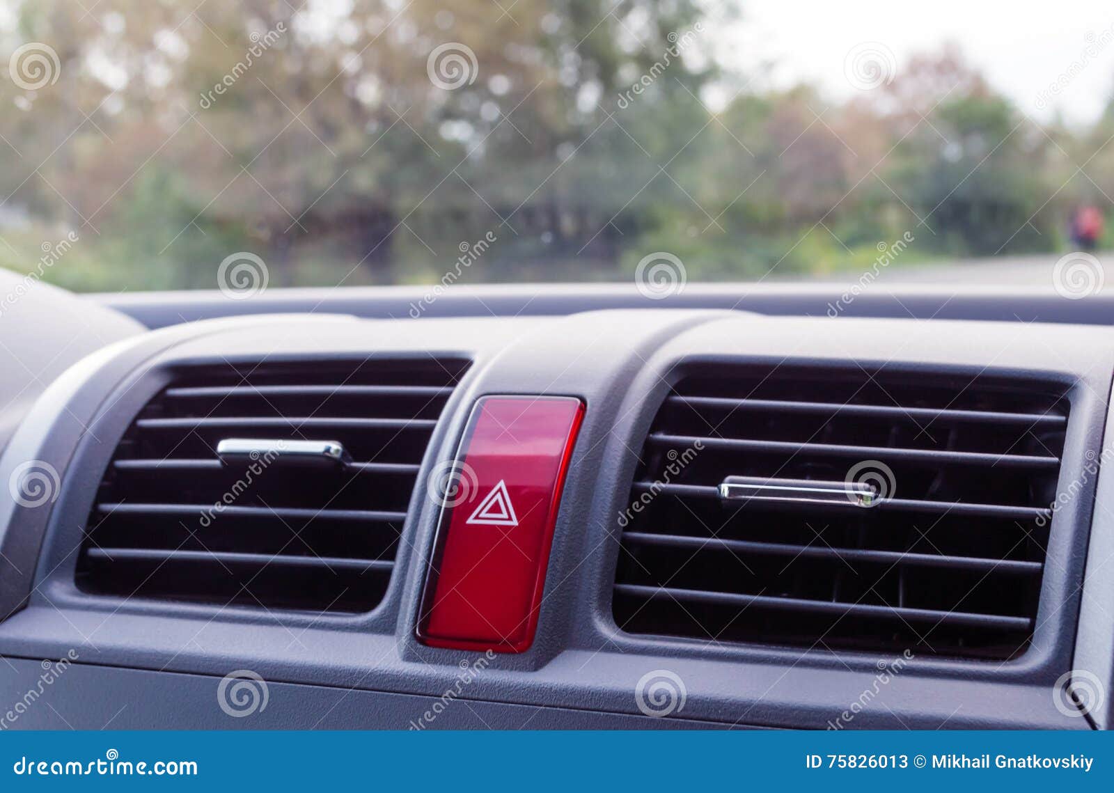 Emergency button in a car stock image. Image of assistance - 75826013