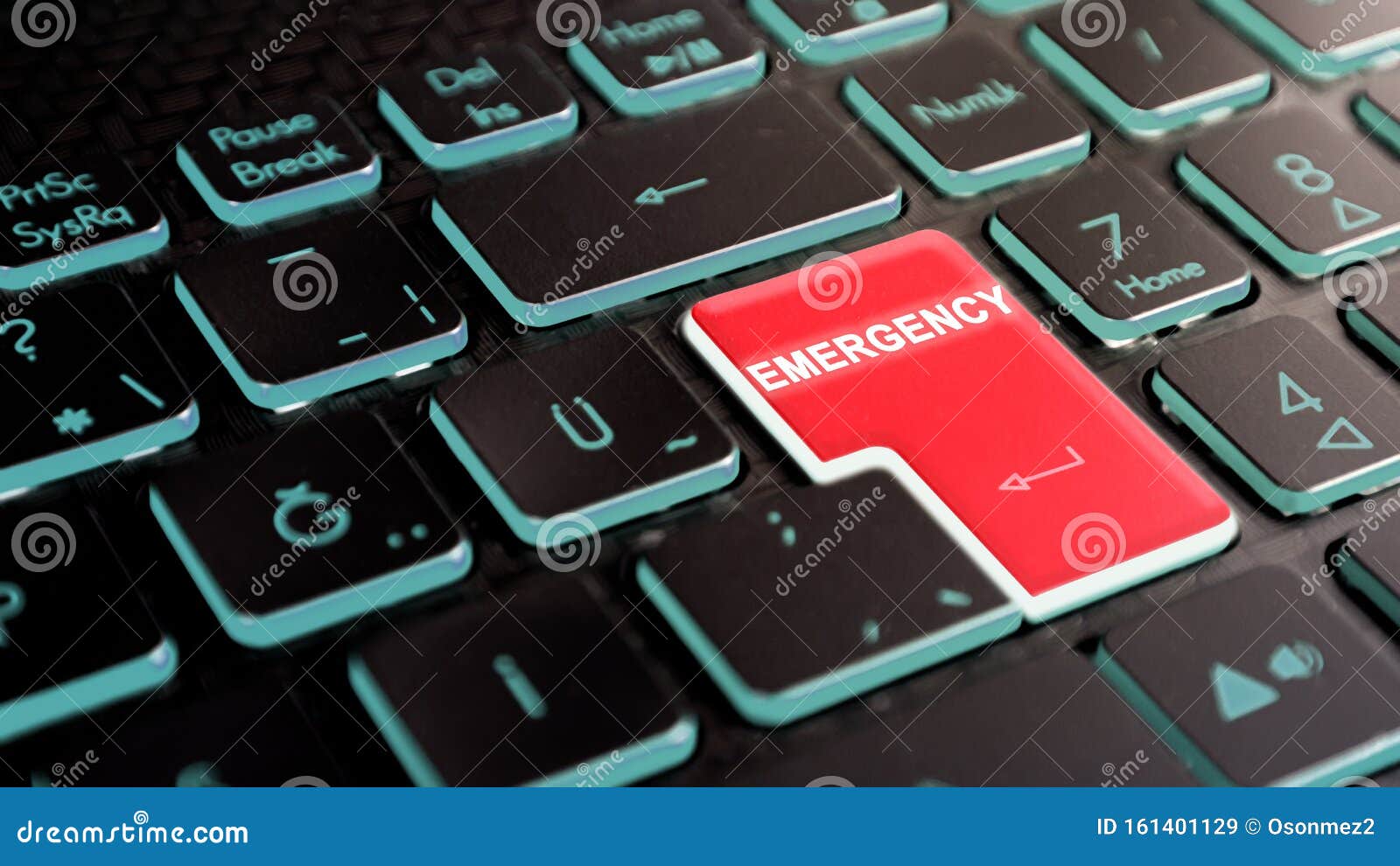 Emergency Button on Computer Keyboard Stock Image - Image of medical ...