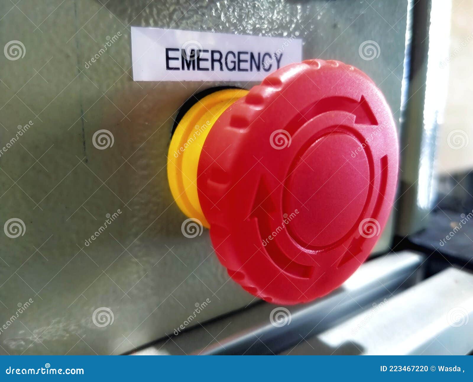 Emergency Button on Control Panel Stock Photo - Image of control, panel ...