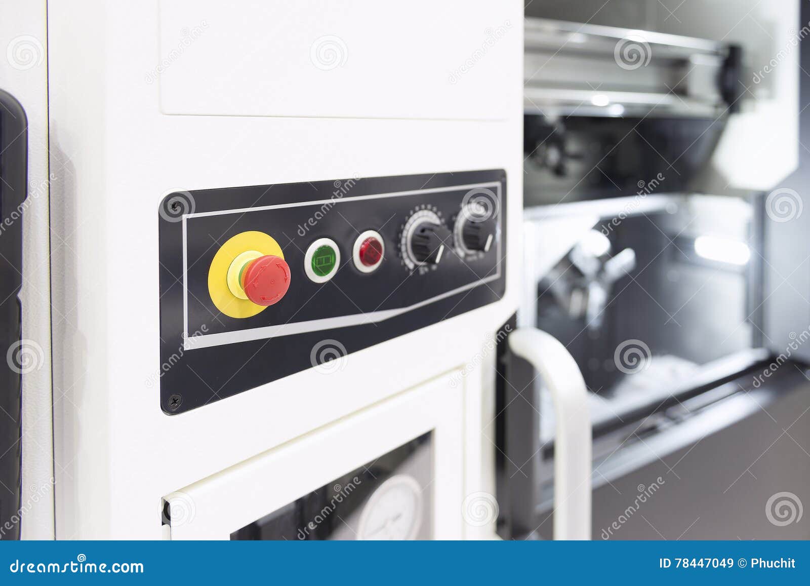 The Emergency Button or Emergency Knob Stock Image - Image of machinery ...