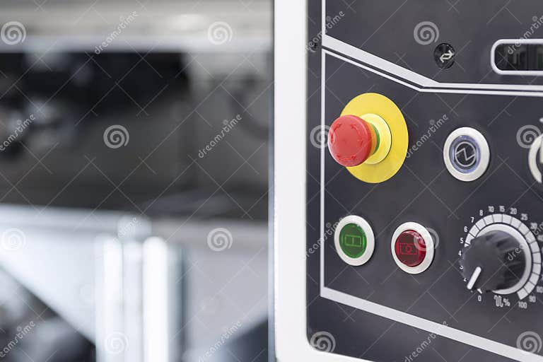 The Emergency Button or Emergency Knob Stock Photo - Image of ...