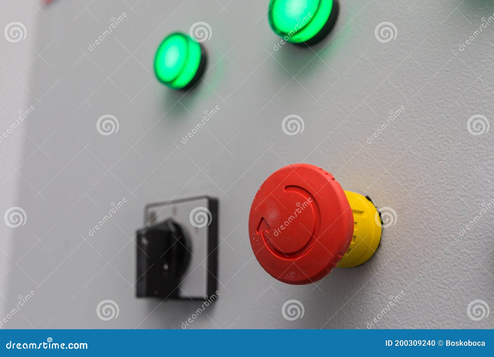 Emergency button stock photo. Image of facility, panel - 200309240