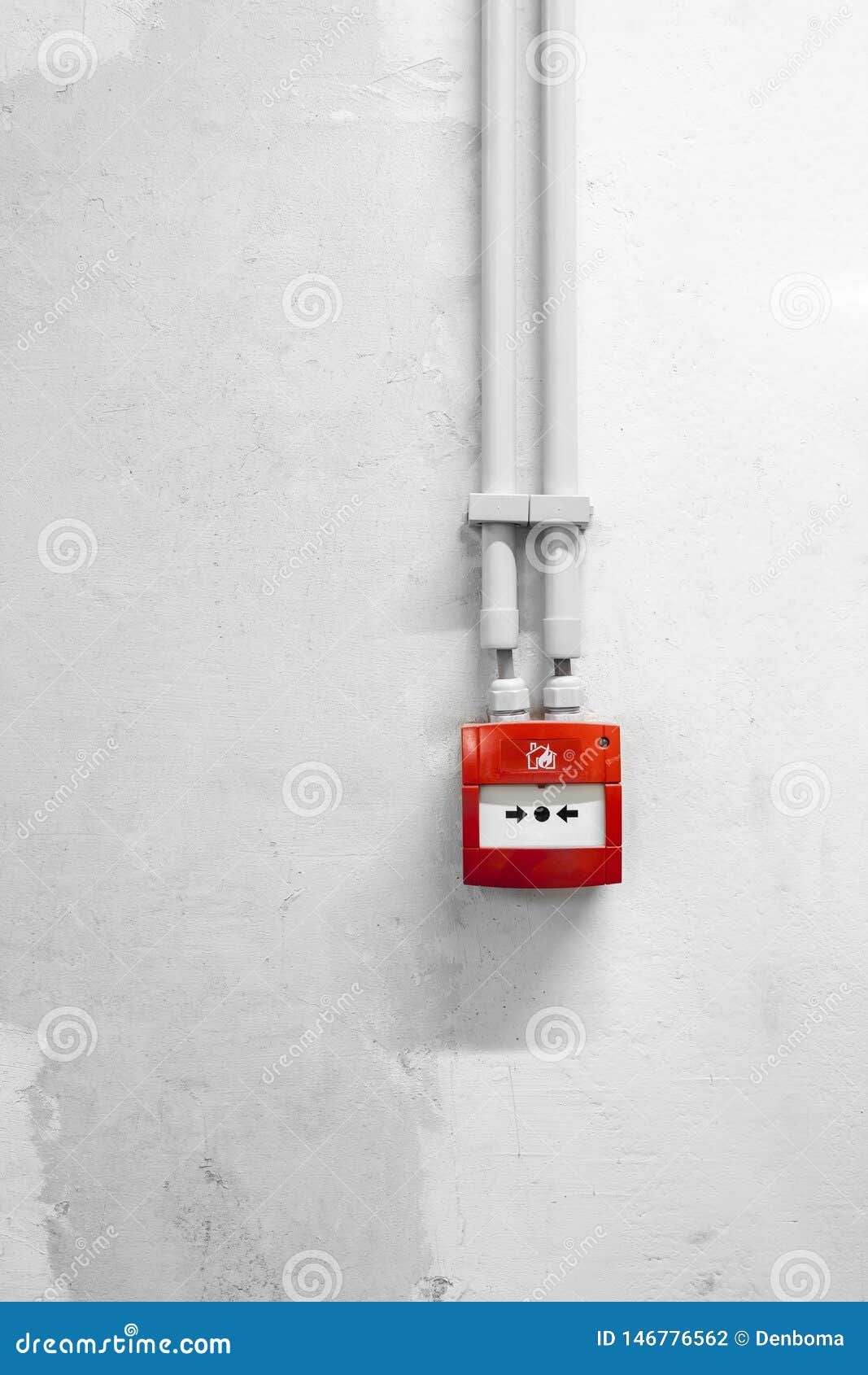 Emergency button for fire stock photo. Image of fire - 146776562