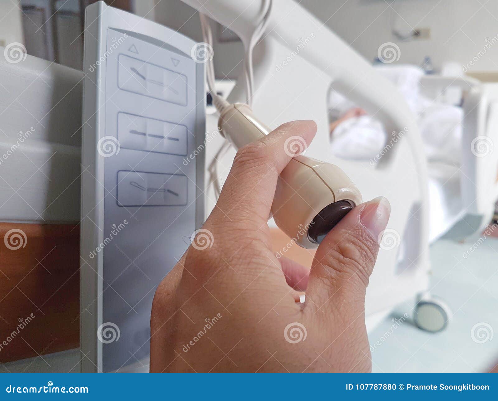 Emergency Button at the Hospital Bed Stock Photo - Image of modern ...