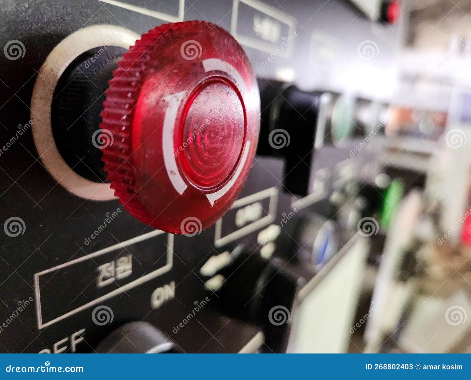 The Emergency Button on My Workplace Machine Stock Image - Image of ...