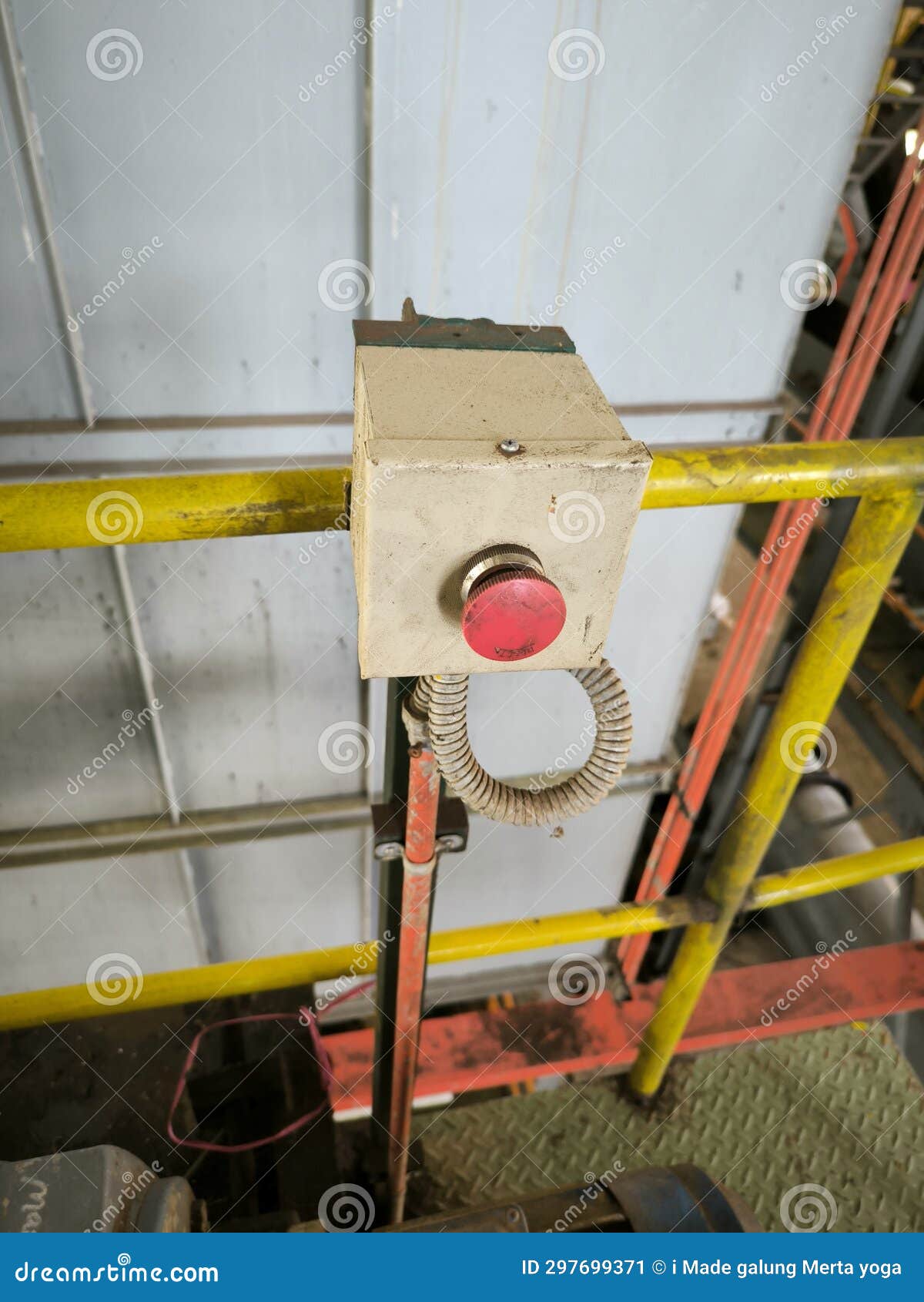 Emergency Button Used when Machine Got Trouble Stock Image - Image of ...