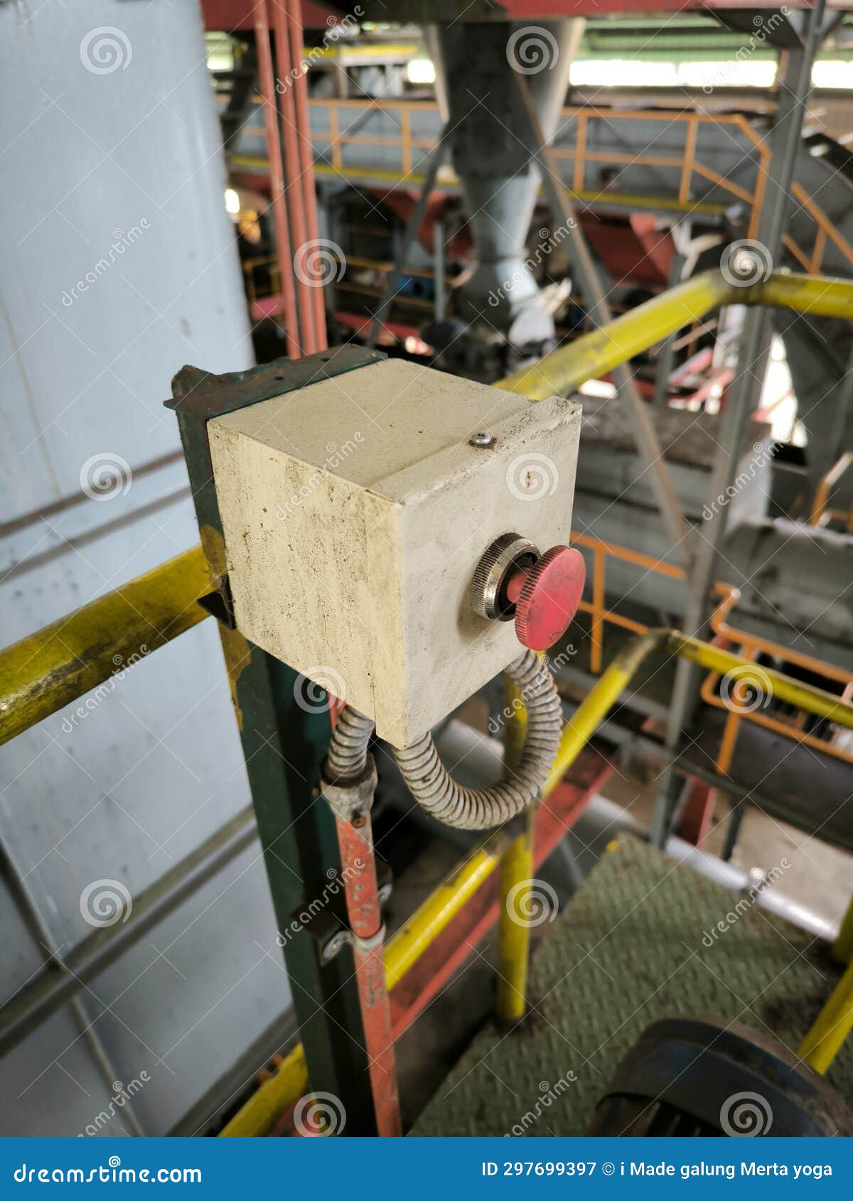 Emergency Button Used when Machine Got Trouble Stock Image - Image of ...