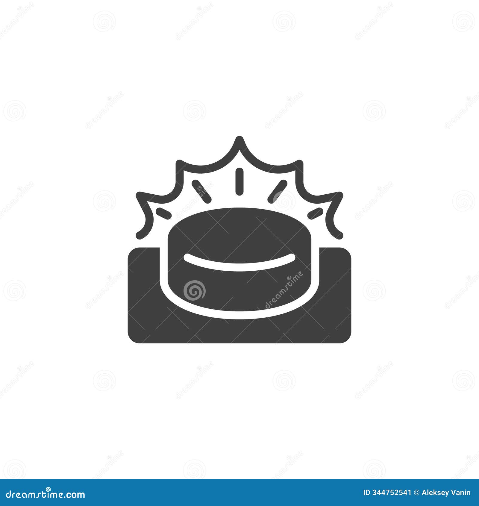 Emergency Button Vector Icon Stock Illustration - Illustration of ...