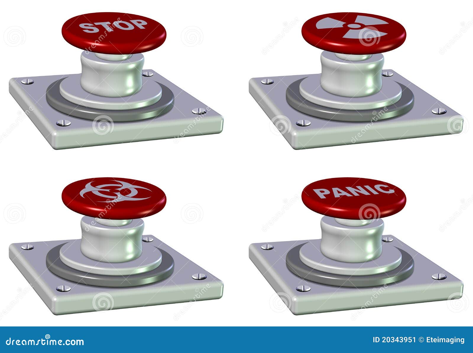 Emergency buttons stock illustration. Illustration of collection - 20343951