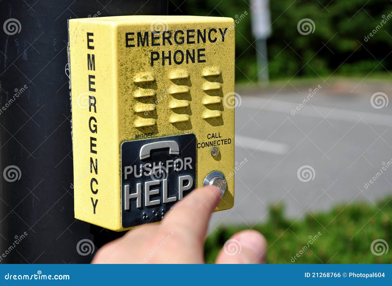 Emergency Call Box stock photo. Image of assist, hand - 21268766