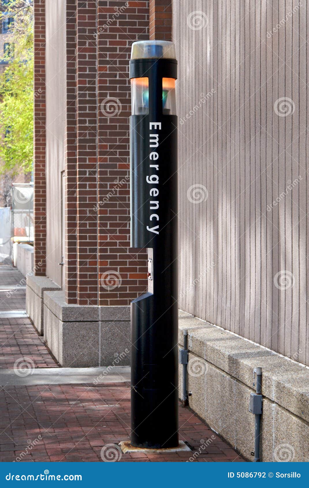 Emergency call box stock photo. Image of brick, emergency - 5086792