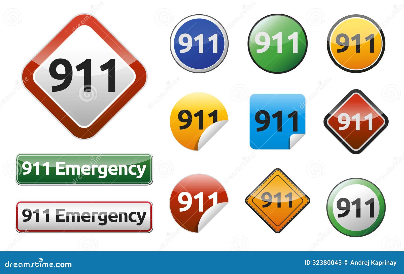 Emergency call 911 stock vector. Illustration of cellphone - 32380043
