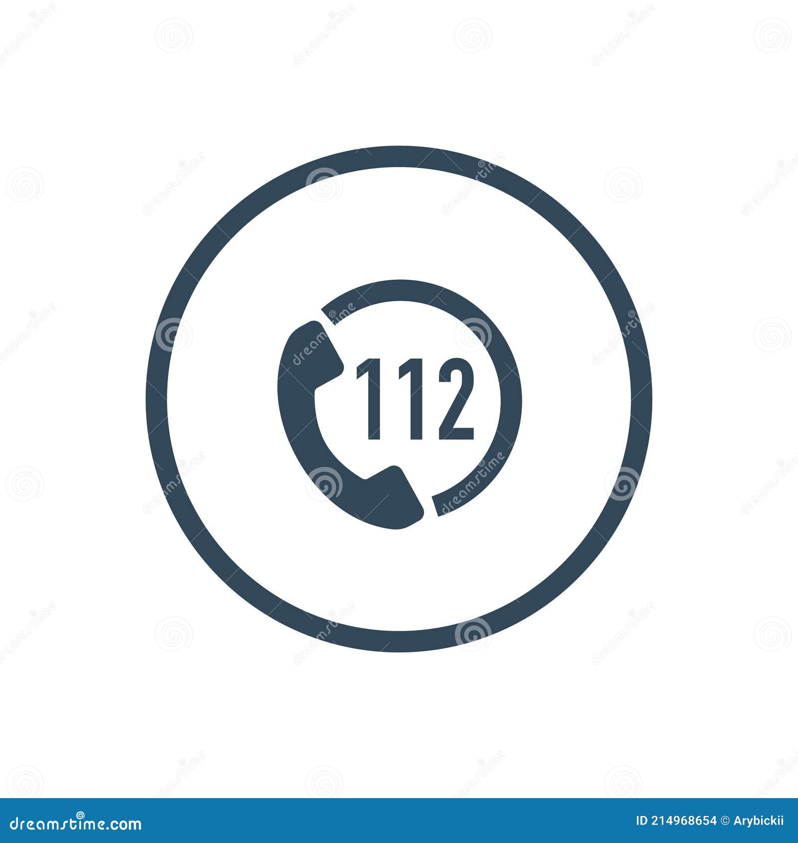 Emergency Call 112 Flat Icon Stock Vector - Illustration of ...