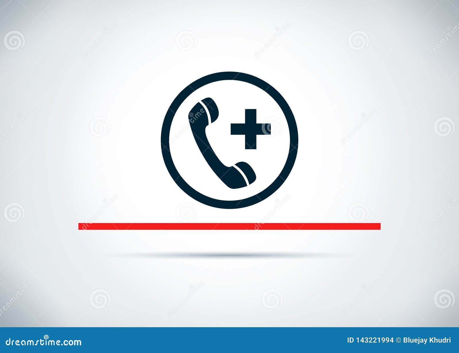 Emergency Call Icon Abstract Flat Background Design Illustration Stock ...