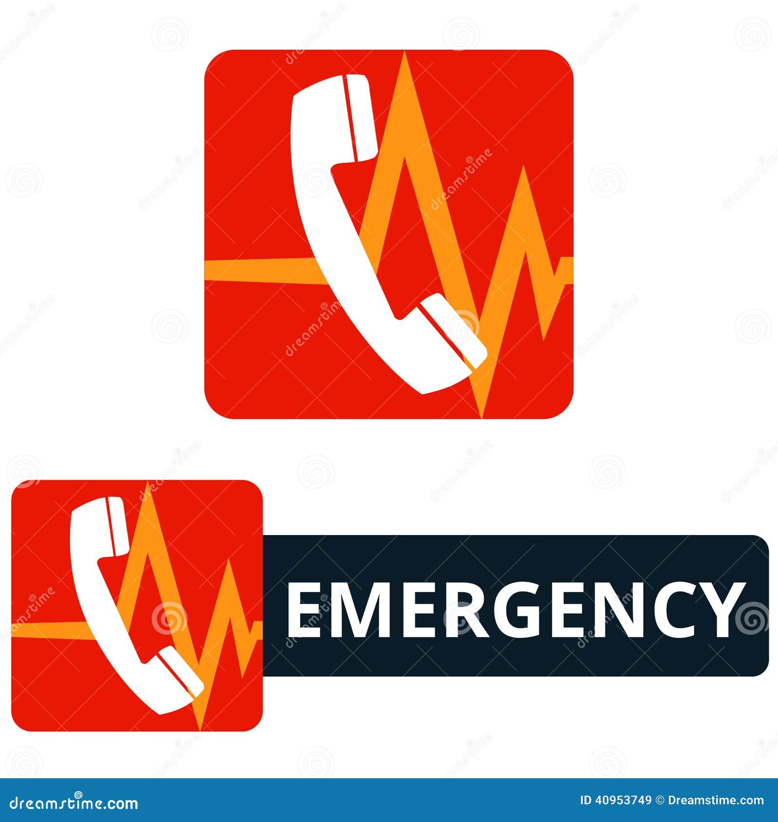 Emergency Call Icon stock vector. Illustration of fire - 40953749