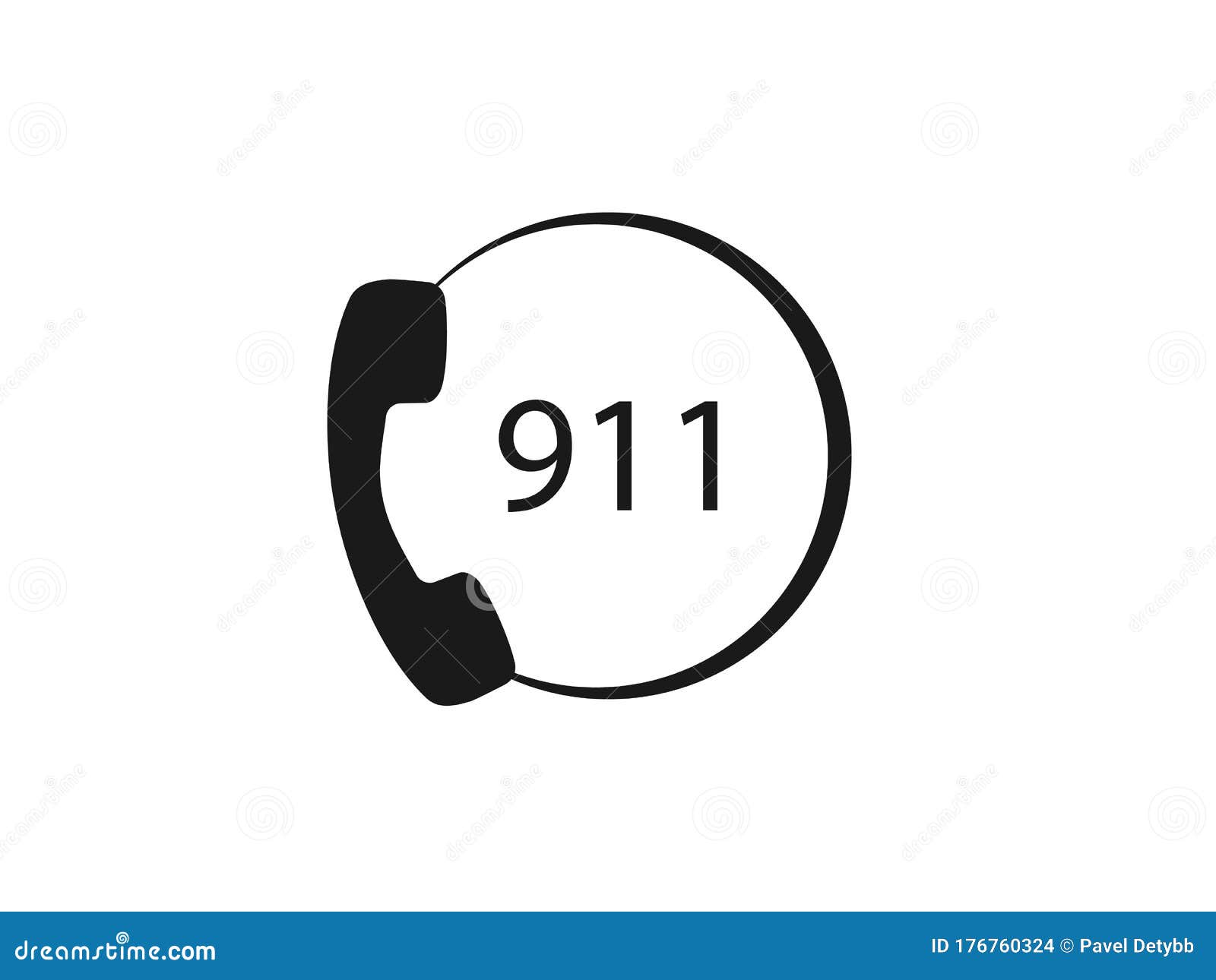 Emergency Call Icon. Vector Illustration, Flat Design Stock ...