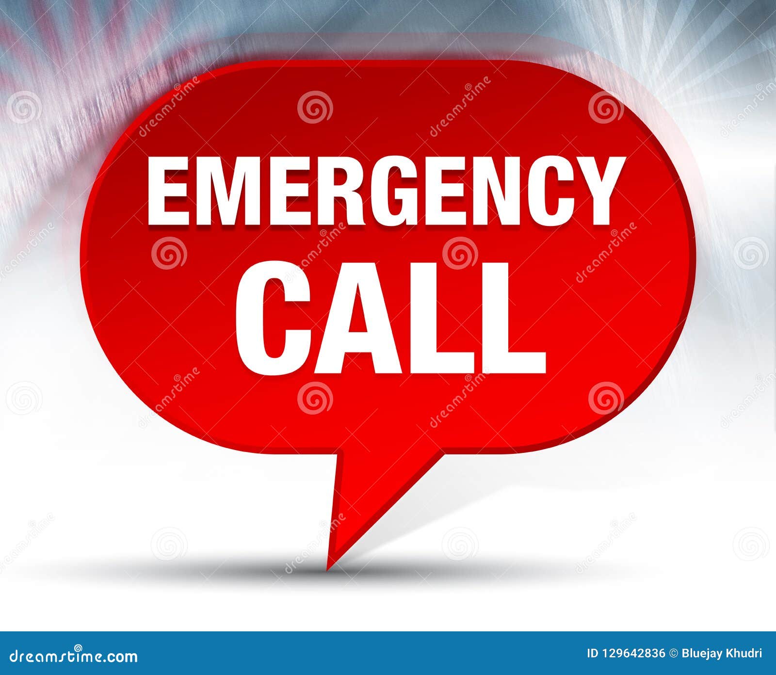 Emergency Call Red Bubble Background Stock Illustration - Illustration ...