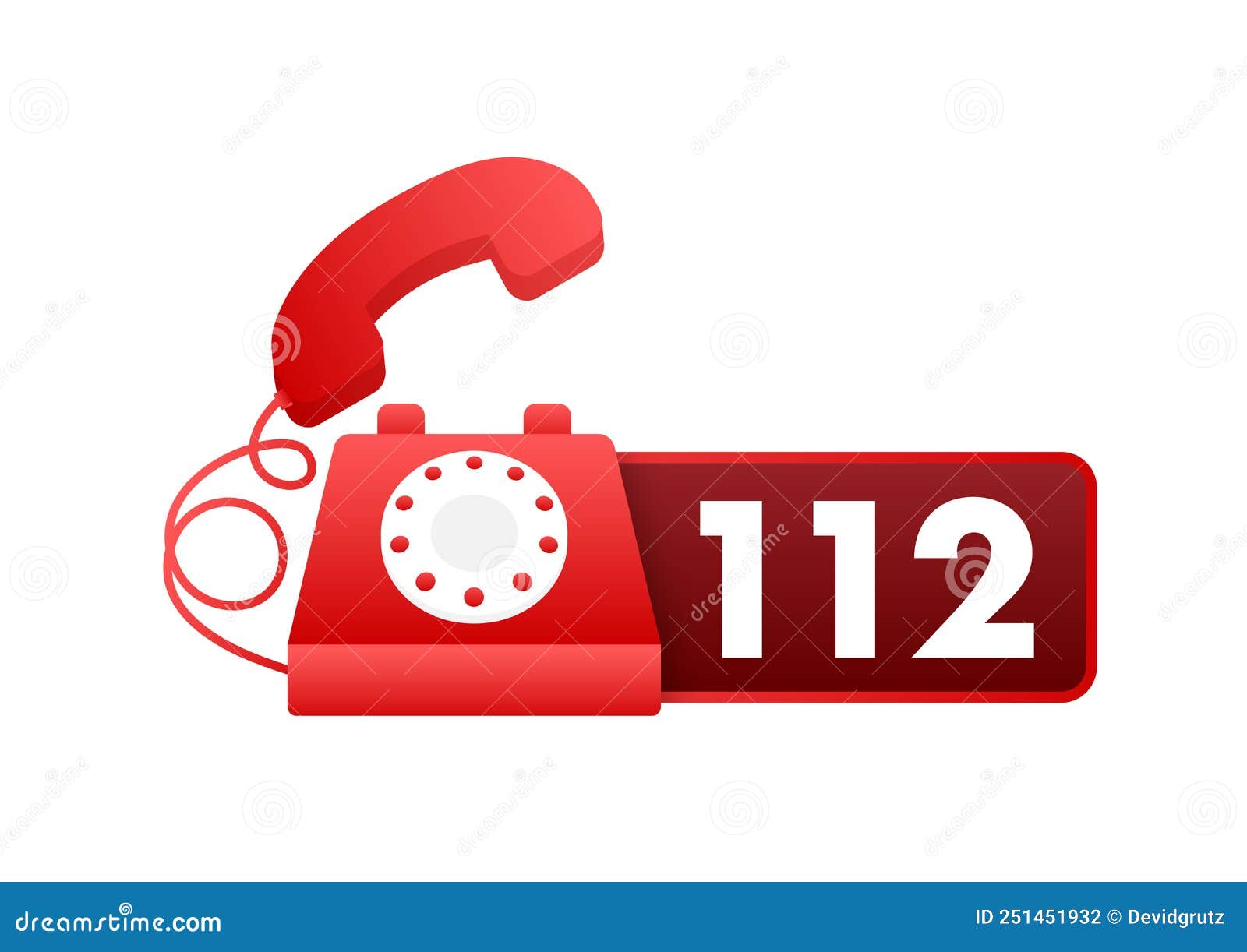 112 Emergency Call Number. SOS Symbol. Vector Illustration. Stock ...