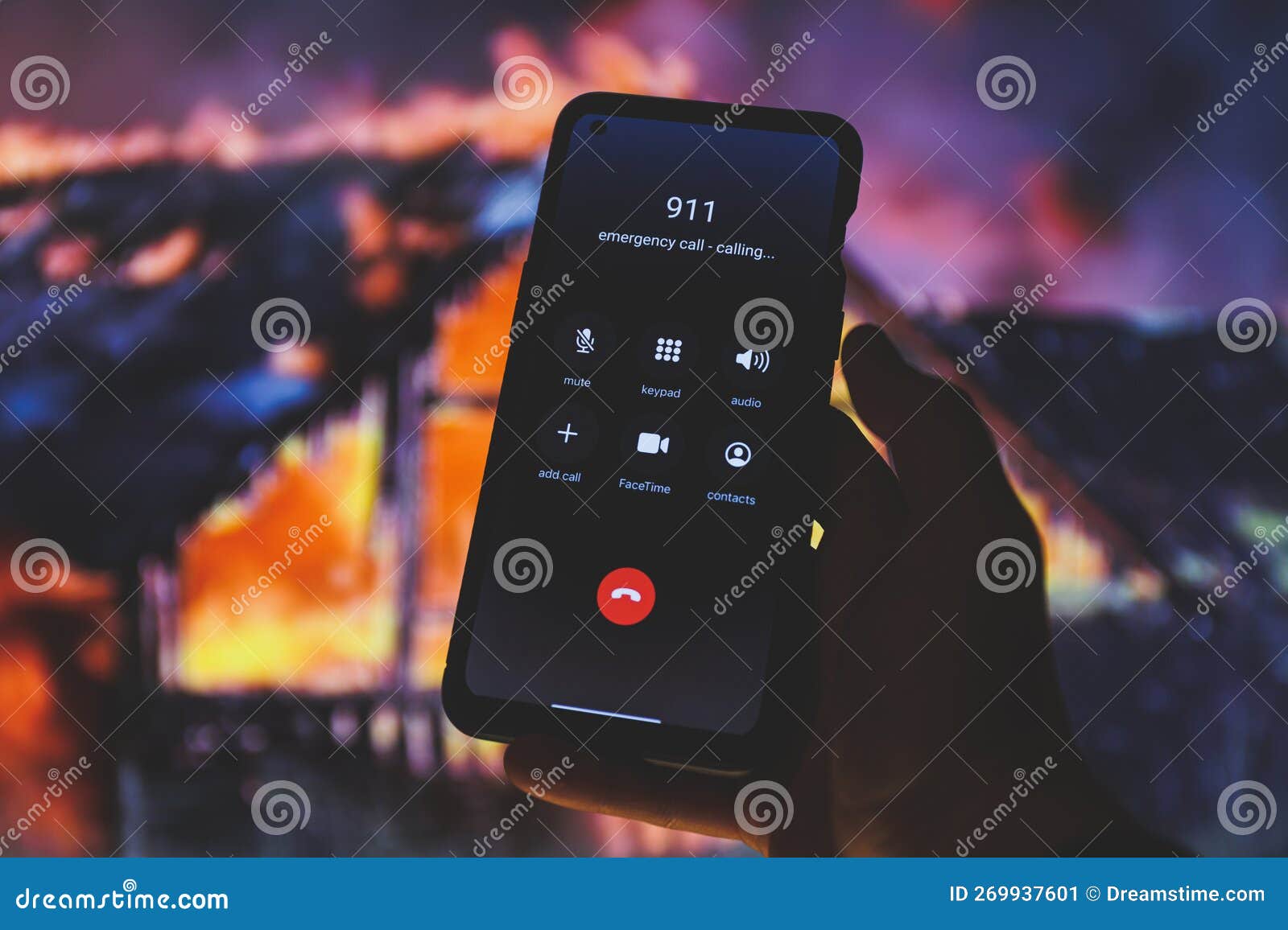 Emergency Call on 911. Phone Calling To 911 Stock Image - Image of ...