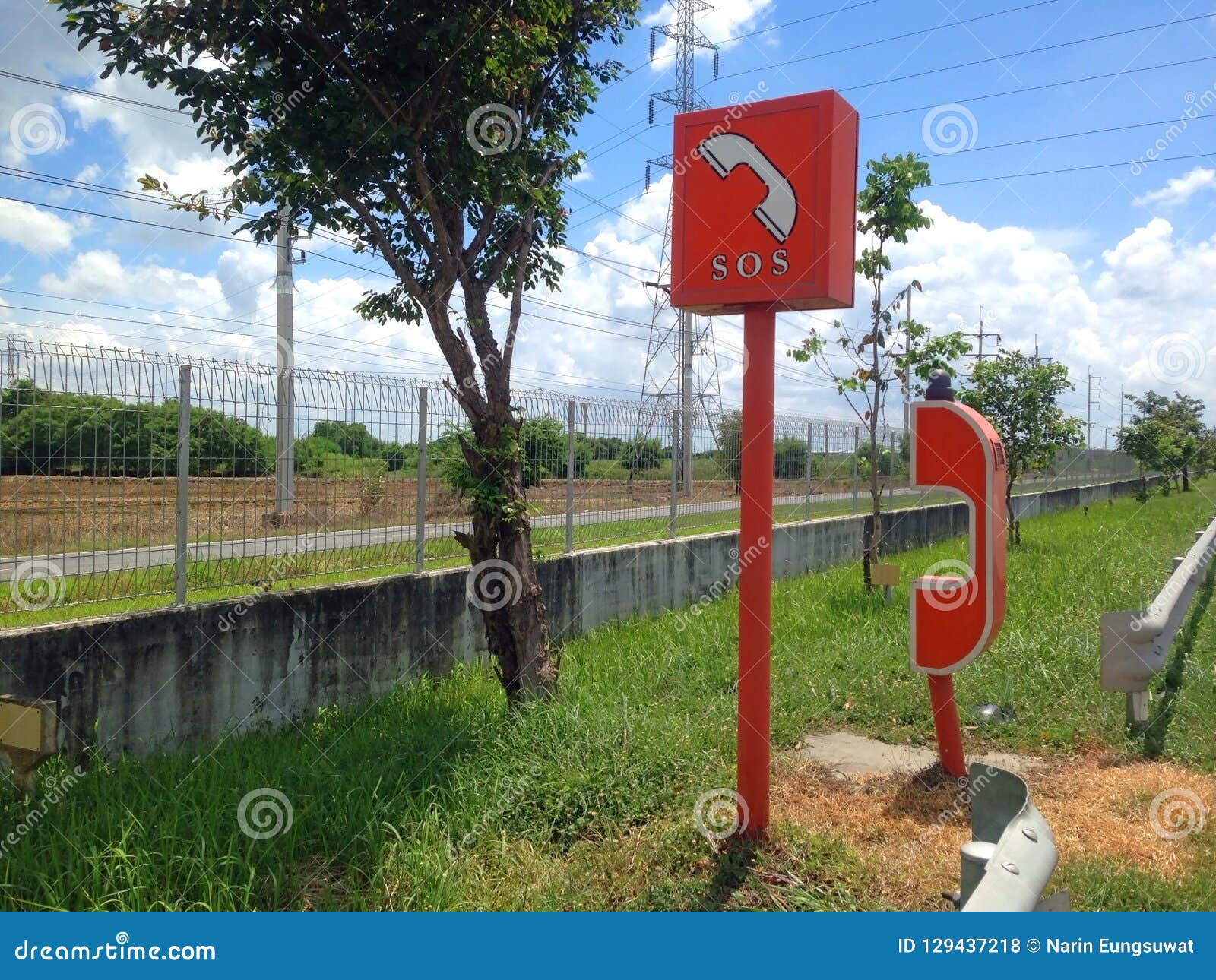 Emergency Call Points in the Expressway for Emergency Assistance. Stock ...