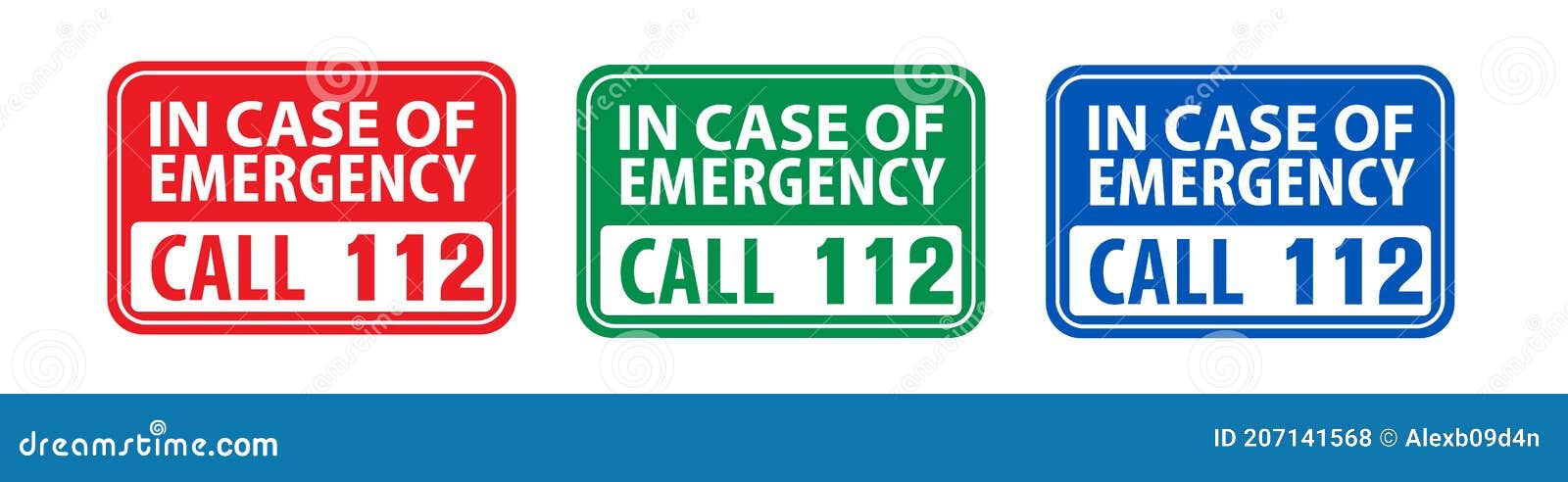 Emergency call sign stock vector. Illustration of number - 207141568