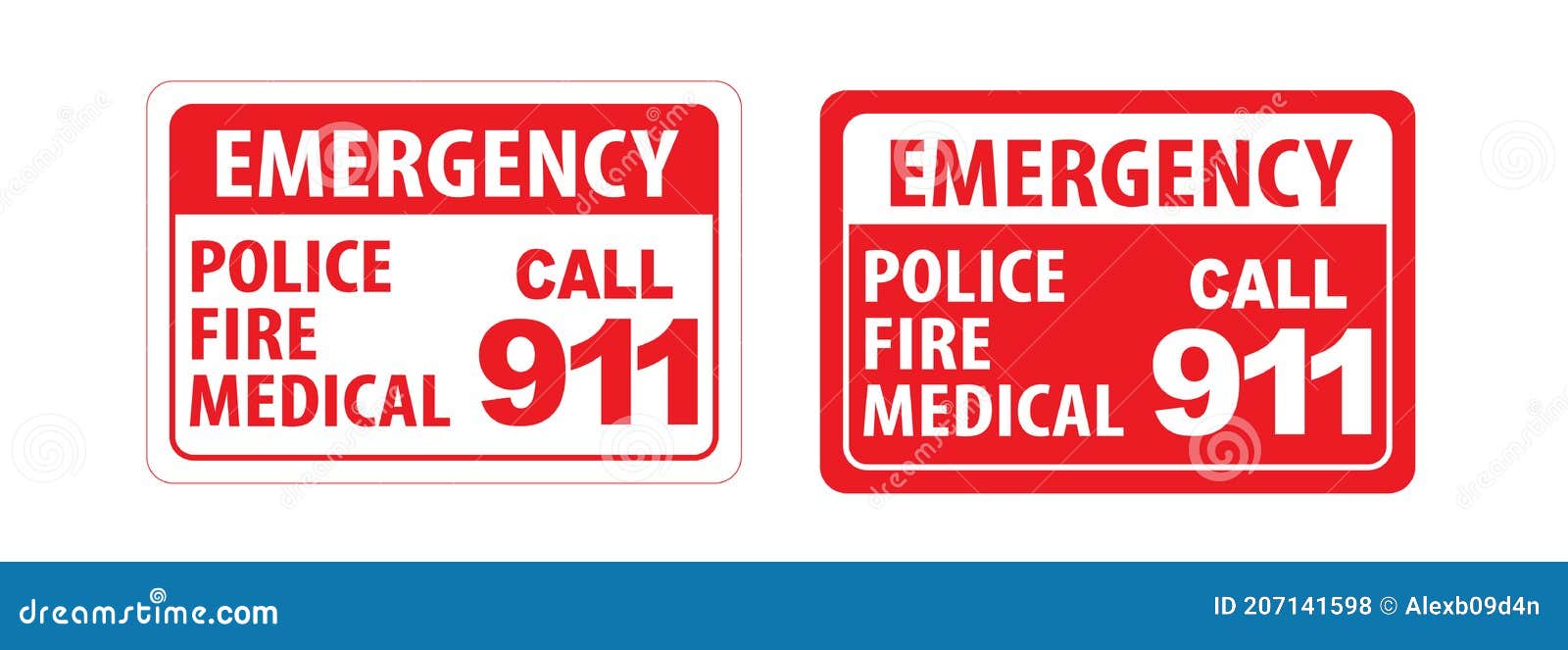 Emergency call sign stock vector. Illustration of doctor - 207141598