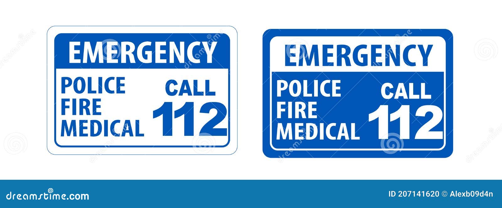 Emergency call sign stock vector. Illustration of police - 207141620