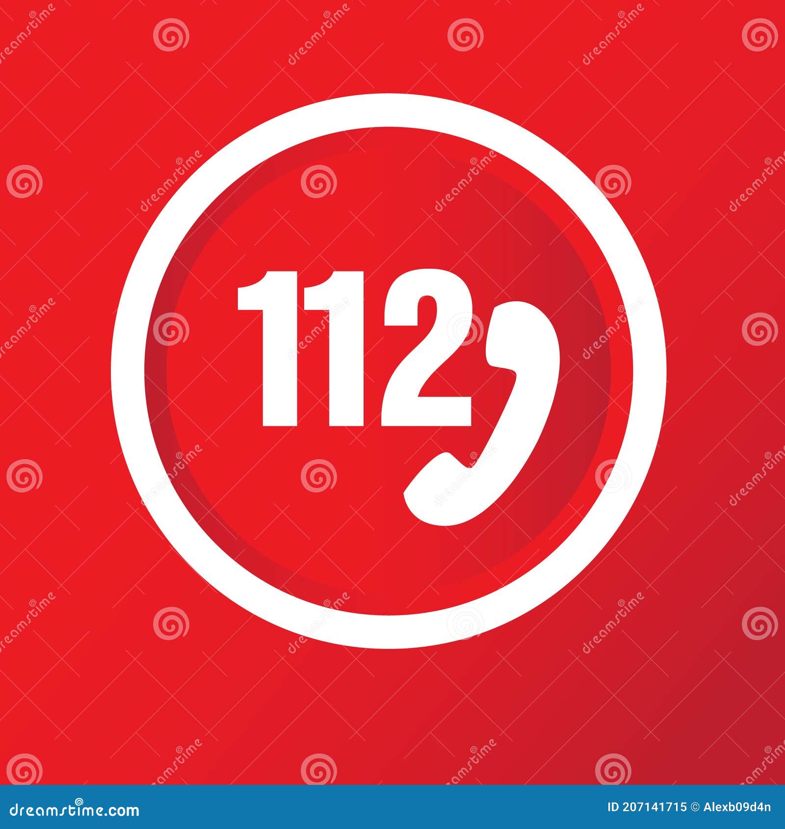 Emergency call sign stock vector. Illustration of police - 207141715