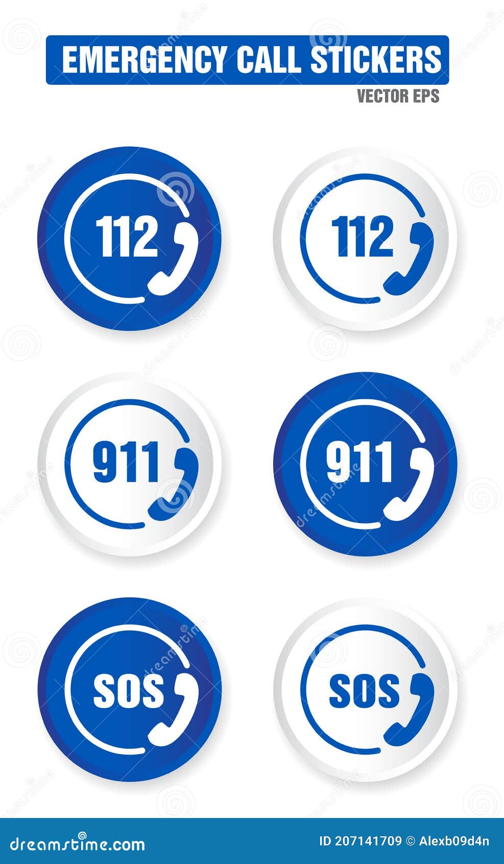 Emergency call sign stock vector. Illustration of call - 207141709