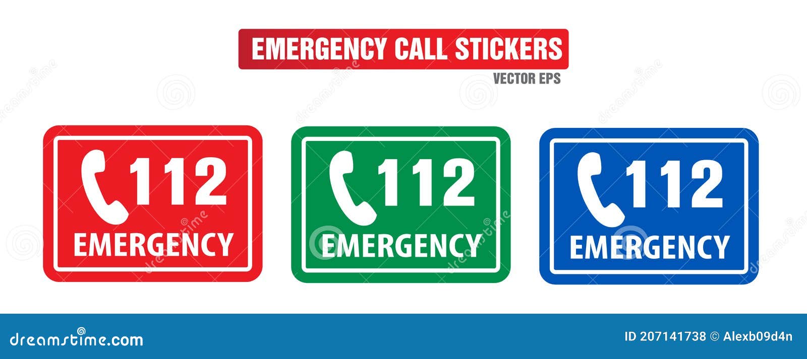 Emergency call sign stock vector. Illustration of medical - 207141738