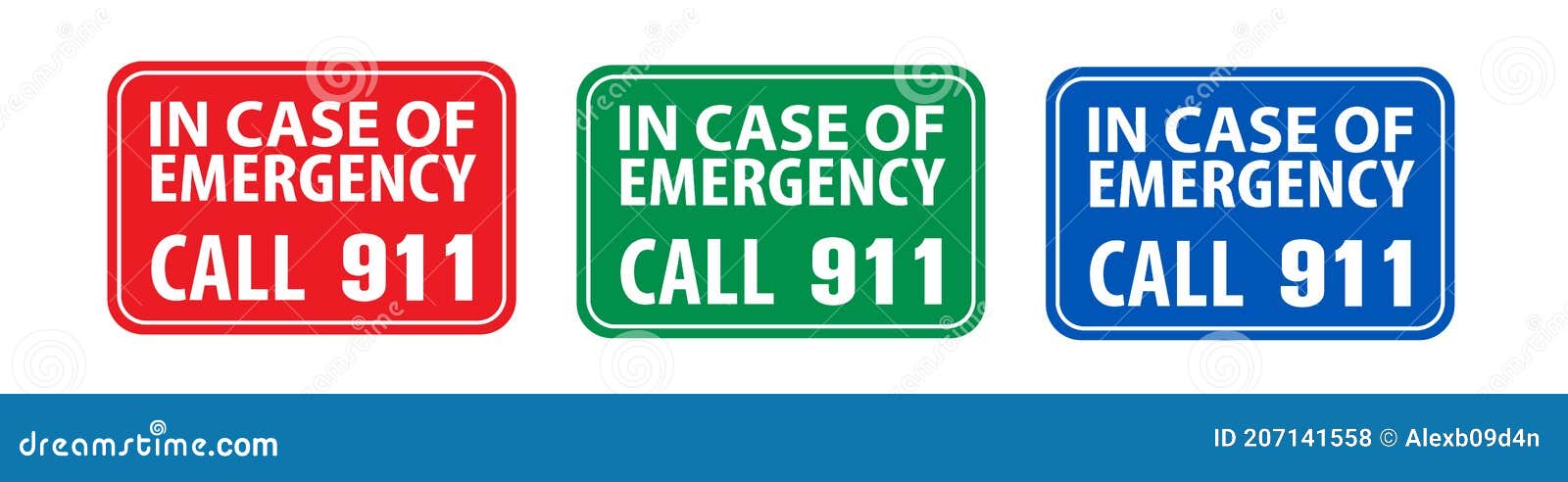 Emergency call sign stock vector. Illustration of number - 207141558