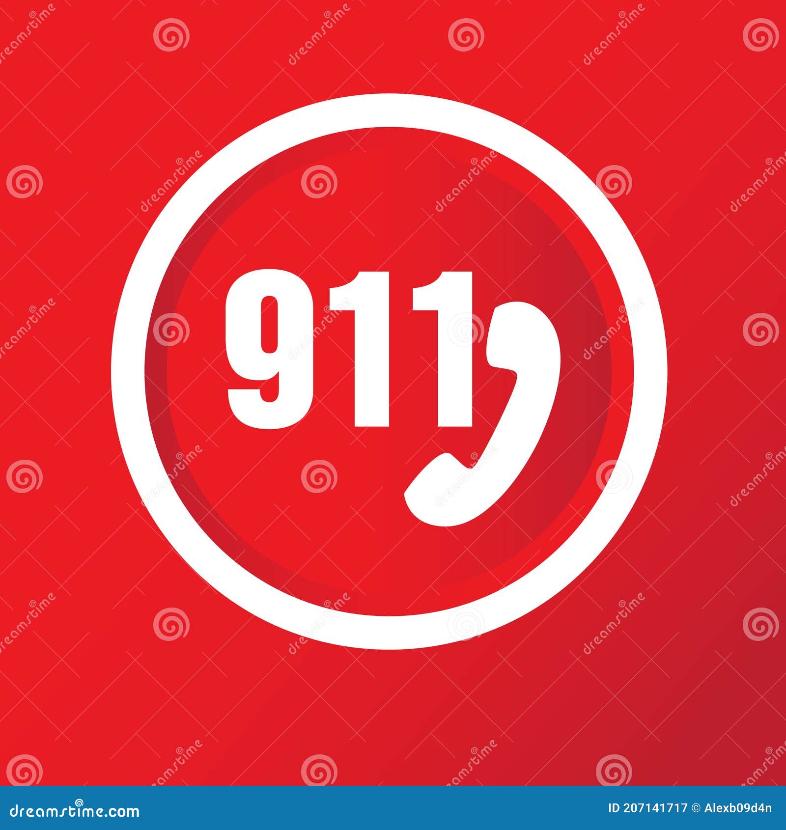 Emergency call sign stock vector. Illustration of paramedic - 207141717