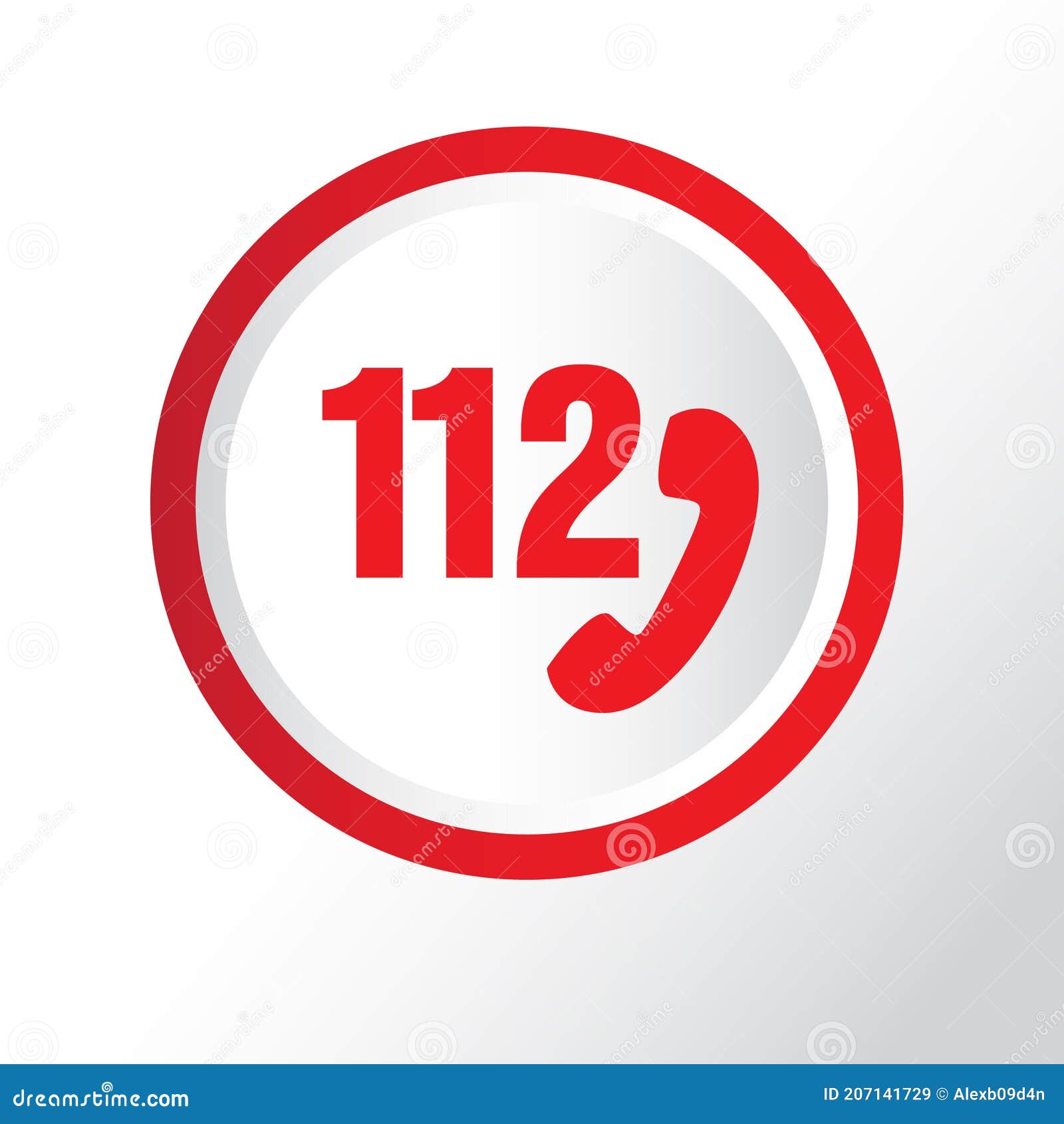 Emergency call sign stock vector. Illustration of alarm - 207141729